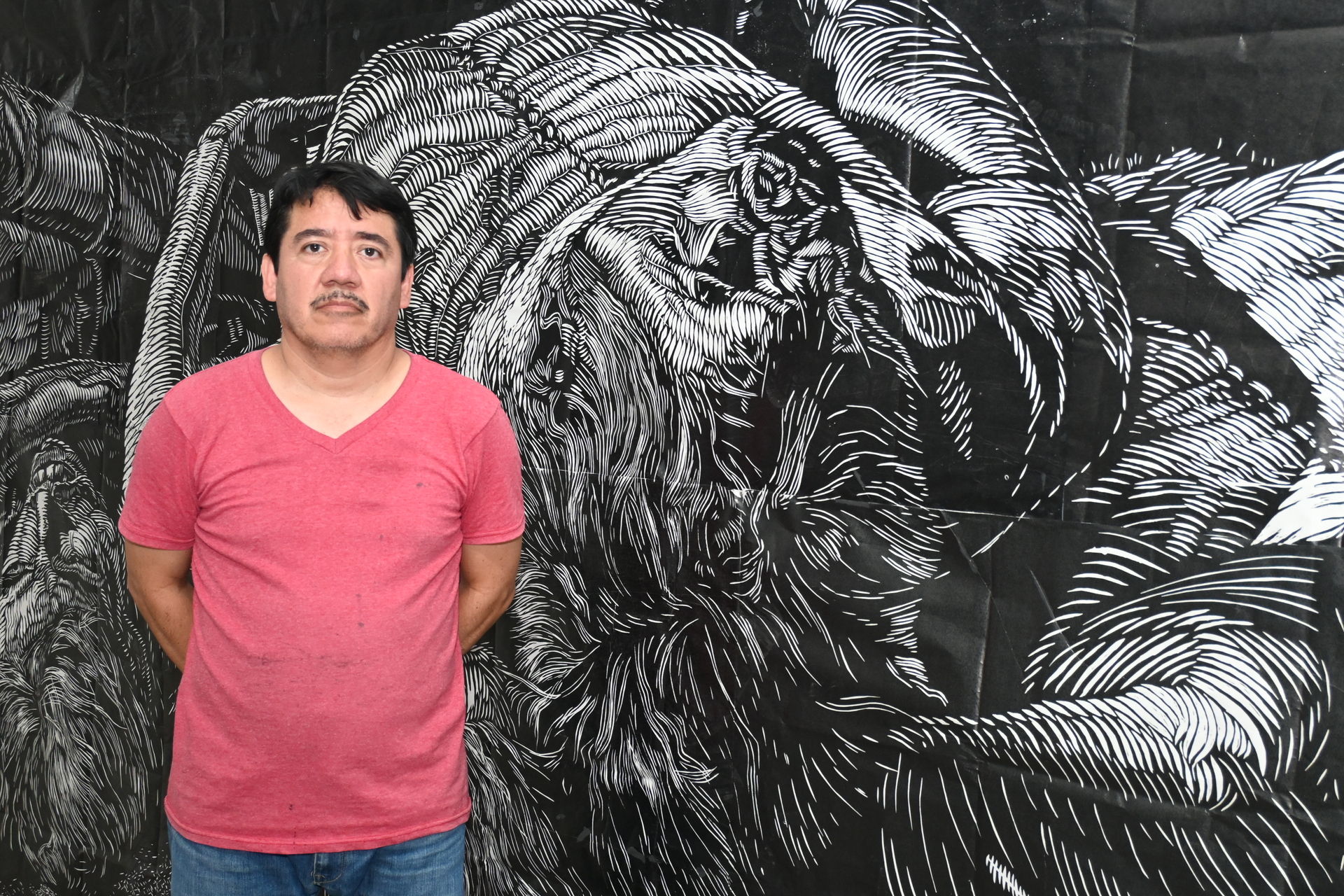 El grabado del maestro Mario Guzmán se exhibe en La Laguna