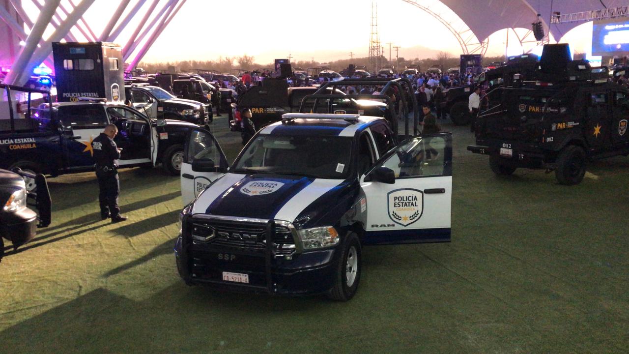 Entregan patrullas y presentan modelo de seguridad en Coahuila