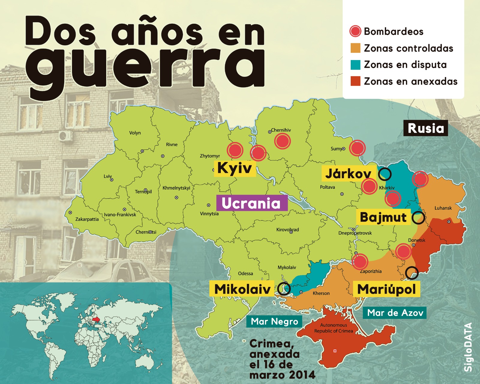 Rusia y Ucrania: una guerra sin definición que cumple dos años